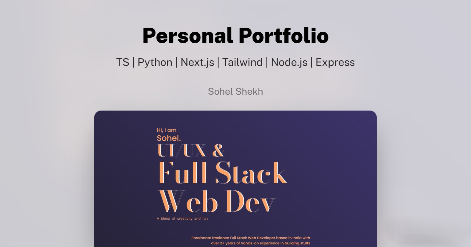 Sohel Shekh - Portfolio